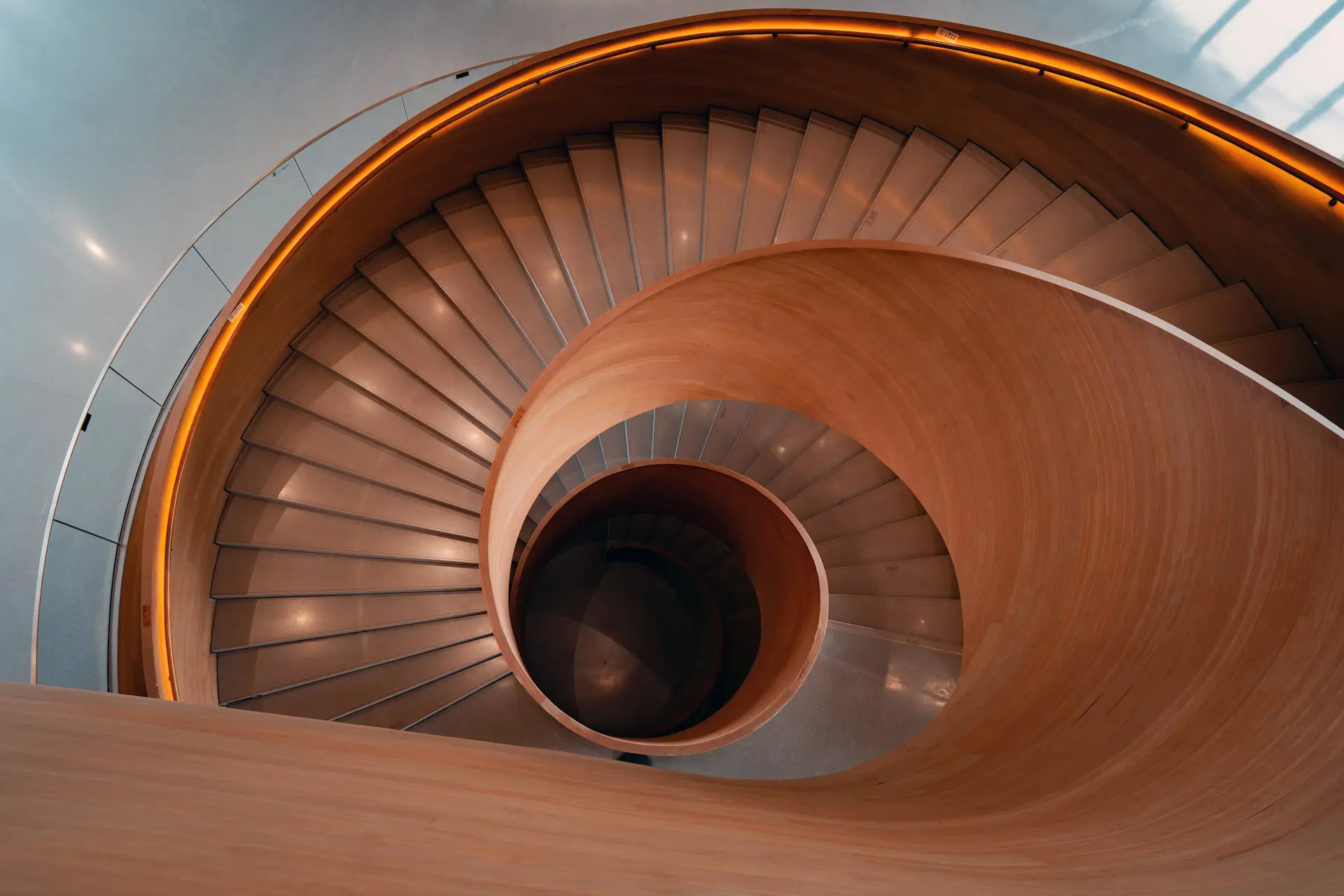 ᑕ ᑐ Modern Curved Staircase Design - Curved Handrails for Stairs